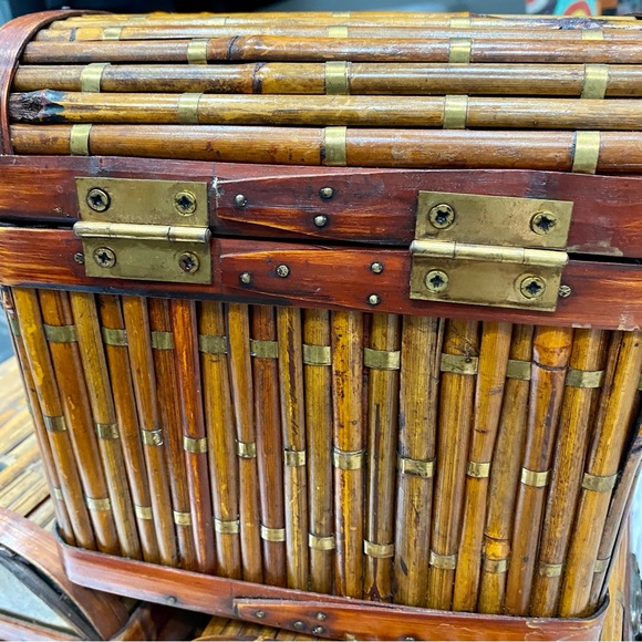 Storage & Organization | Vintage Handcrafted Nesting Bamboo Chests Set ...